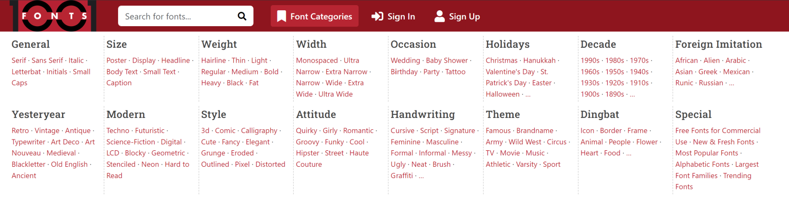 The Essential Guide To 1001 Fonts - Vast Library Of Free And Premium ...