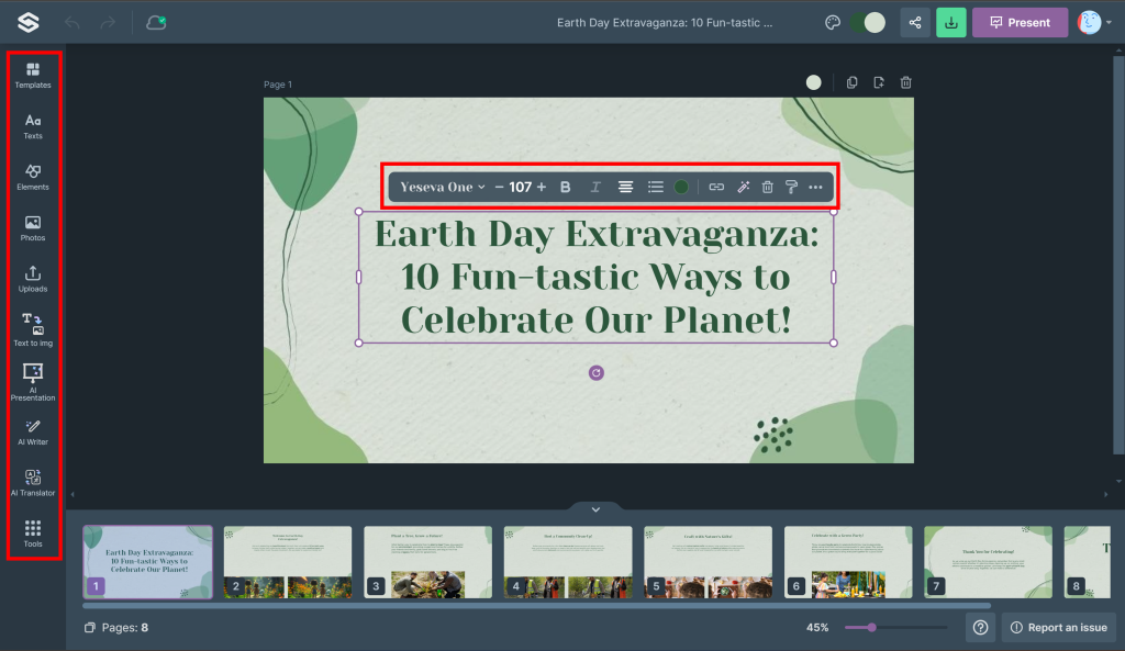 SlidesGo - The Essential Guide AI Presentation Maker » GIFluent