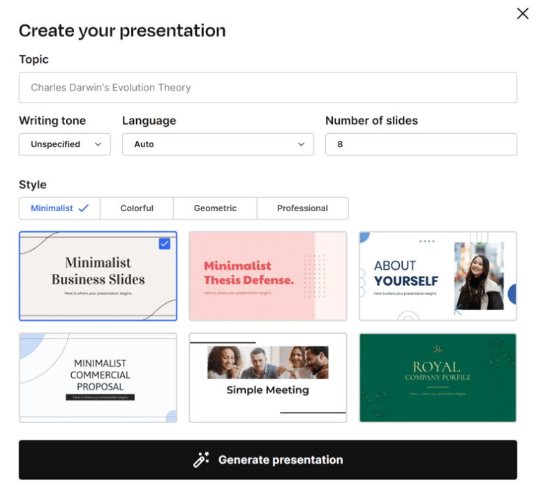 SlidesGo - The Essential Guide AI Presentation Maker » GIFluent
